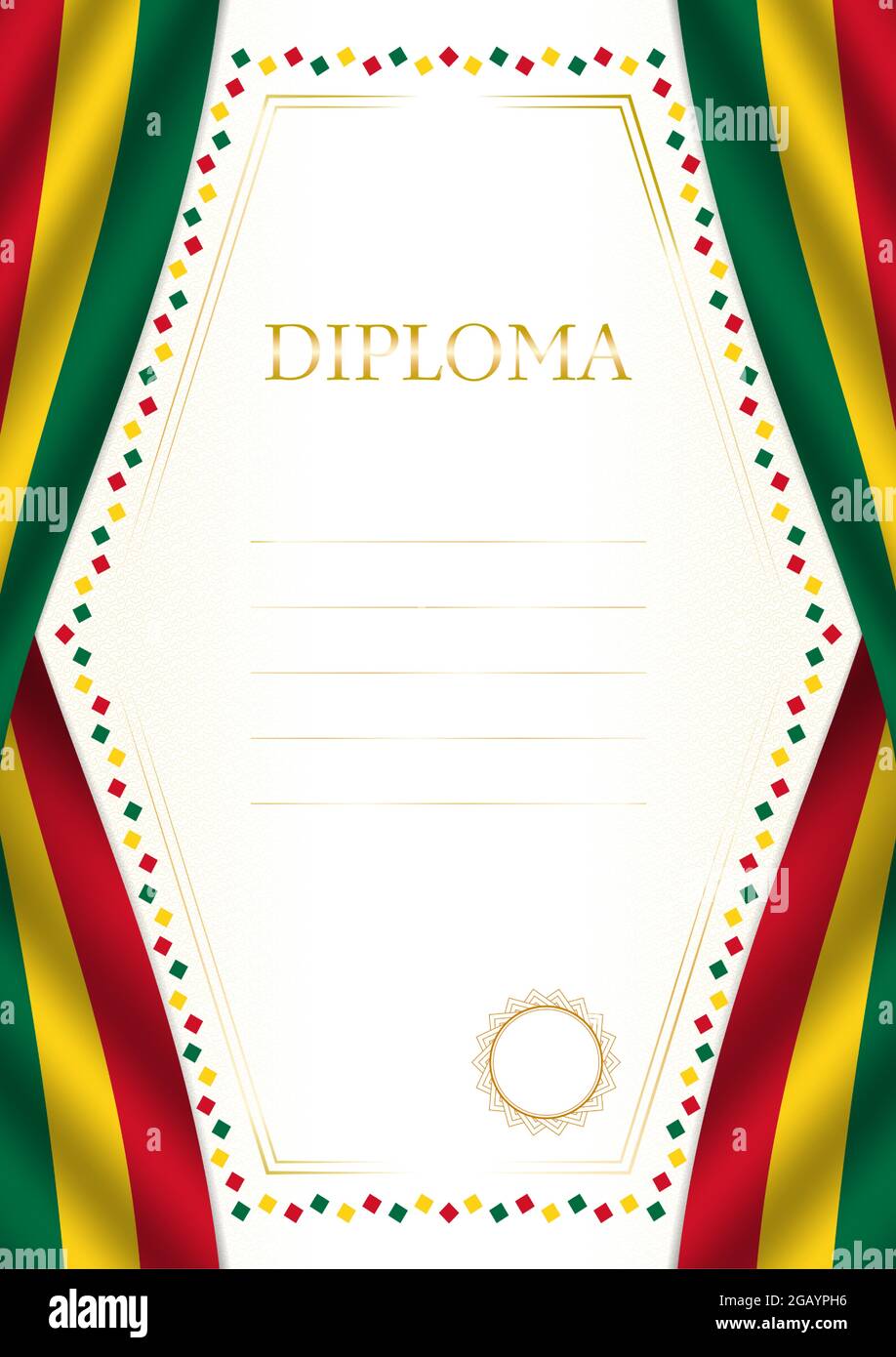 Vertical frame and border with Ghana flag, template elements for your ...