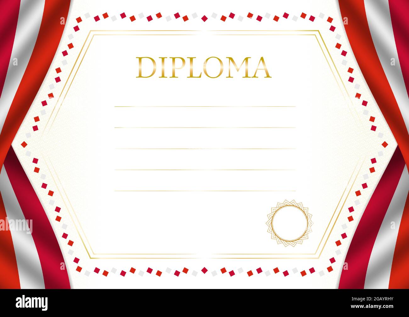 Horizontal frame and border with Denmark flag, template elements for ...