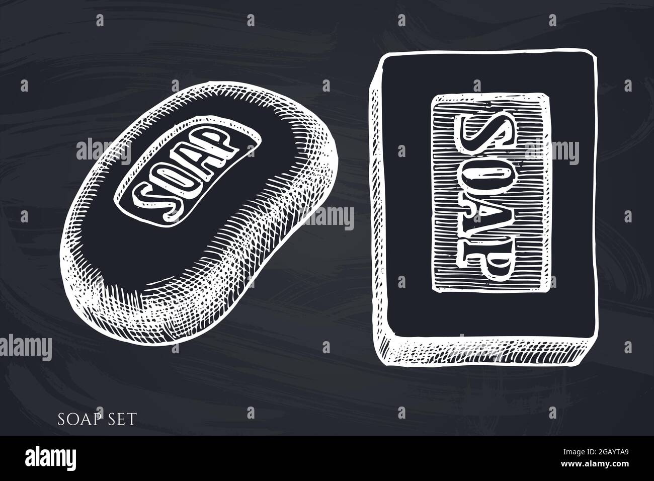 Vector set of hand drawn chalk soap Stock Vector Image & Art - Alamy