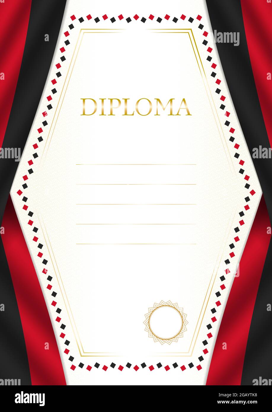 Vertical frame and border with Papua New Guinea flag, template elements ...