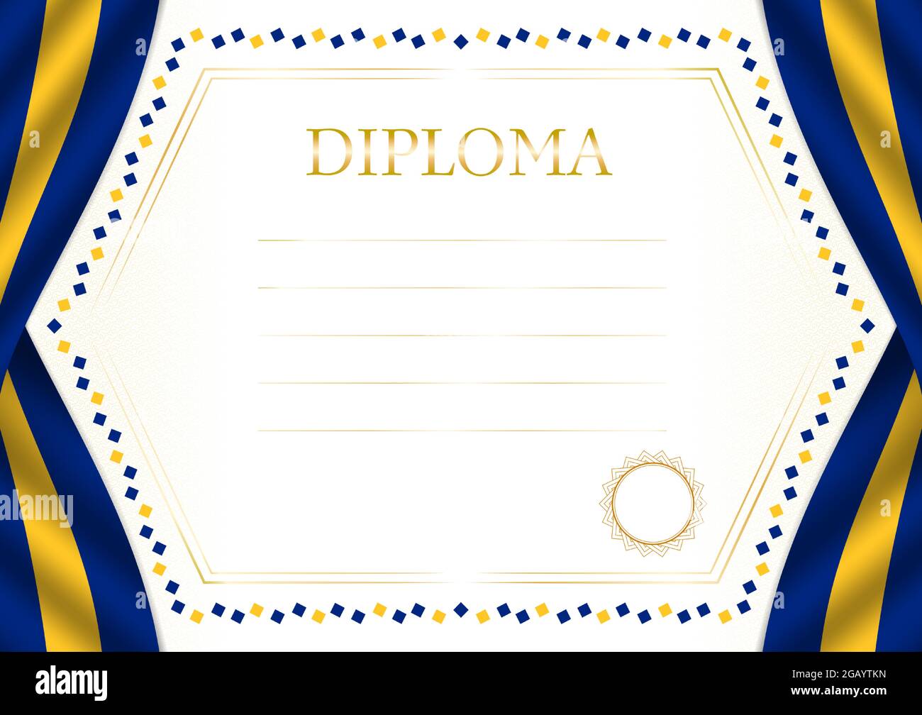 Horizontal frame and border with Barbados flag, template elements for ...