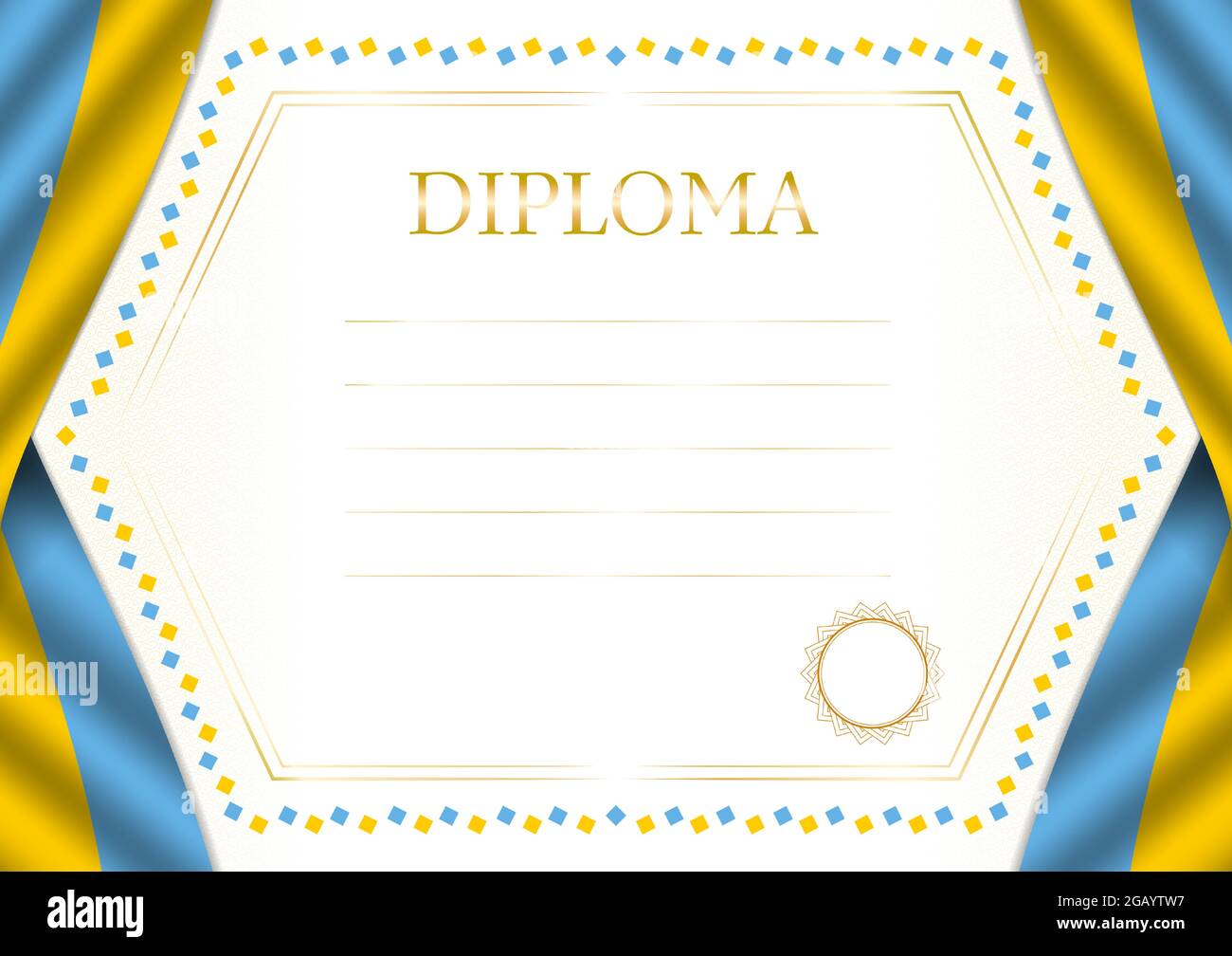 Horizontal frame and border with Tuva flag, template elements for your ...