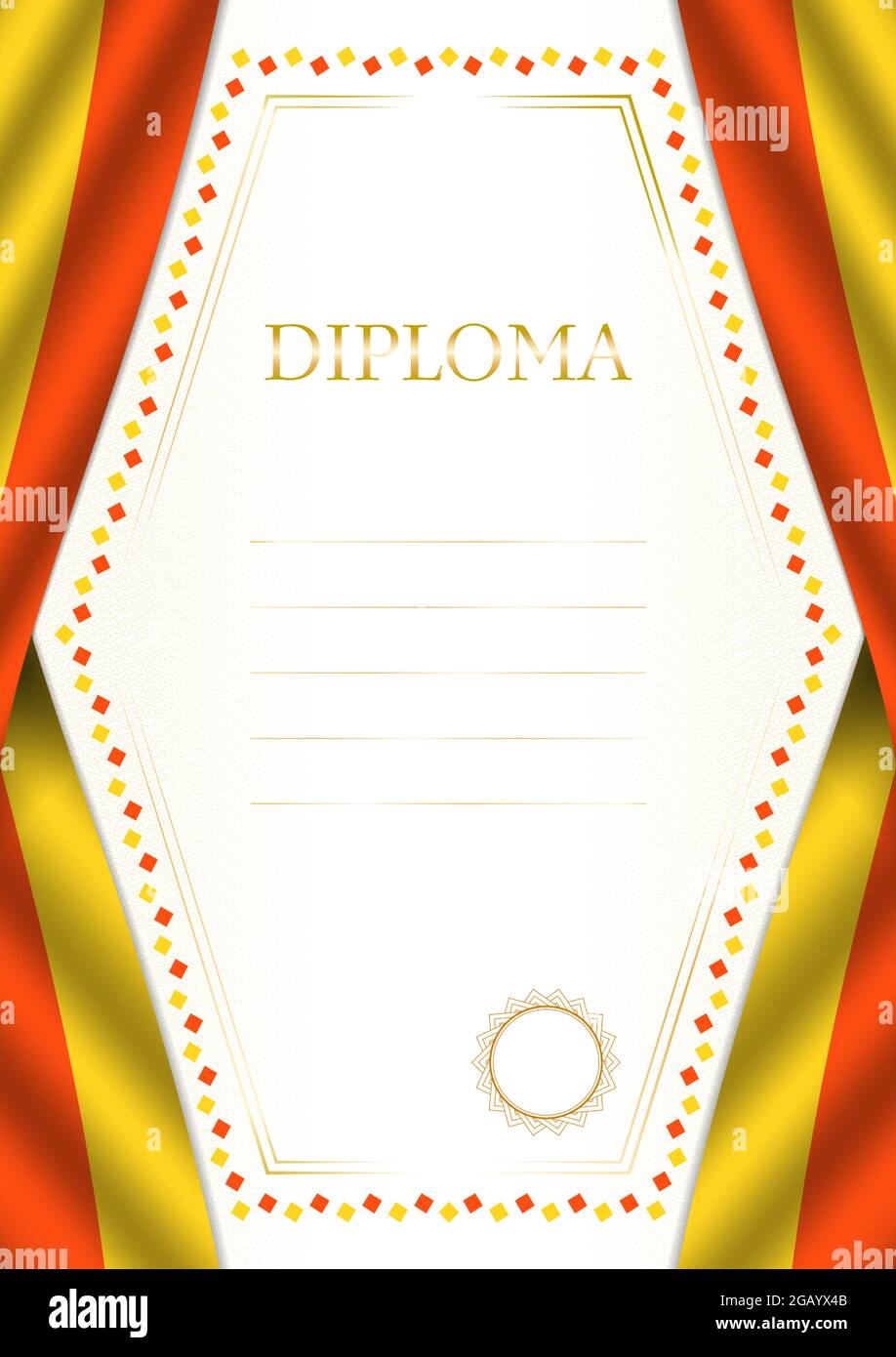 Vertical frame and border with Bhutan flag, template elements for your ...