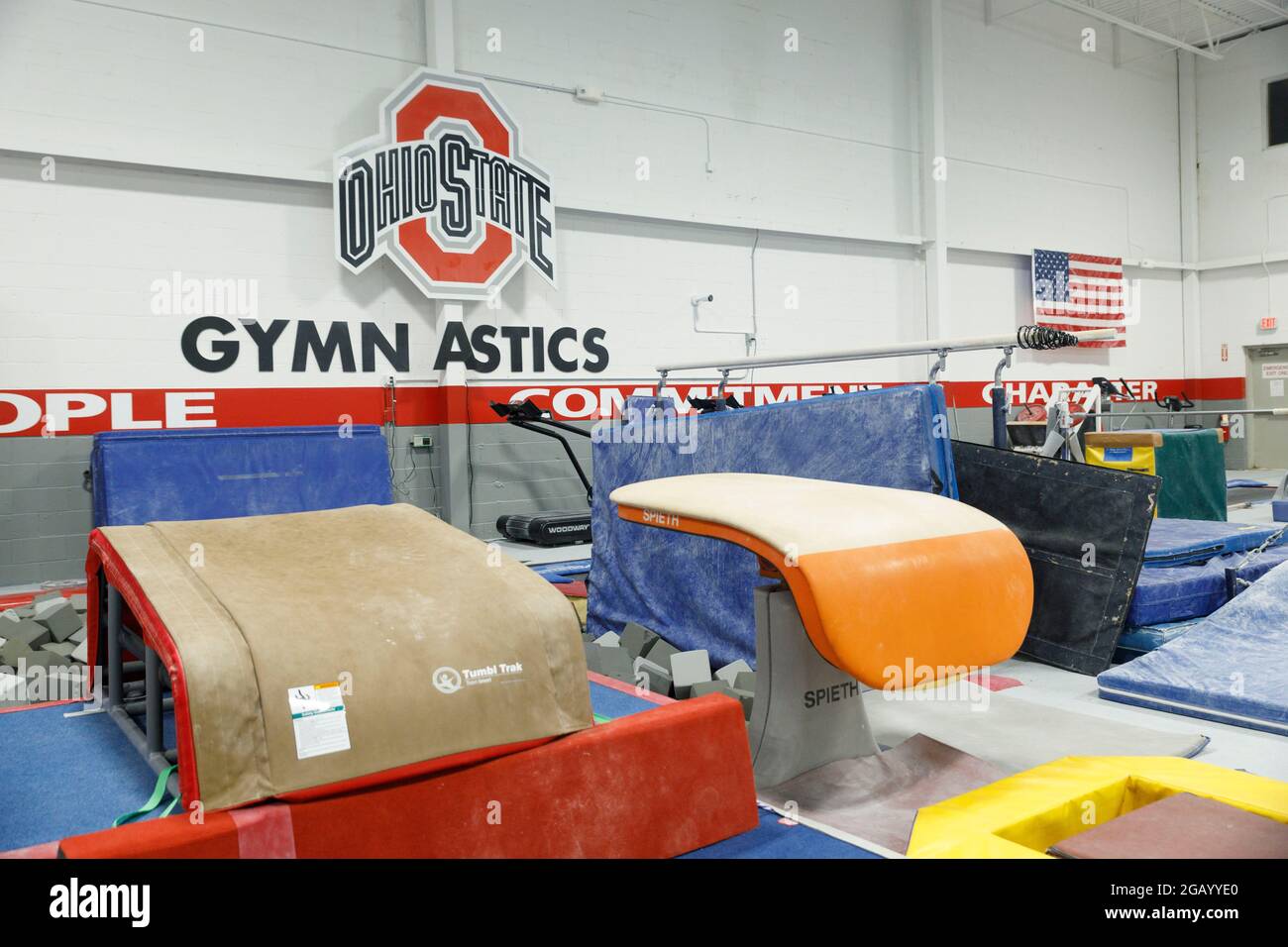 Steelwood Training Facility seen during the Men’s Pommel Horse finals ...