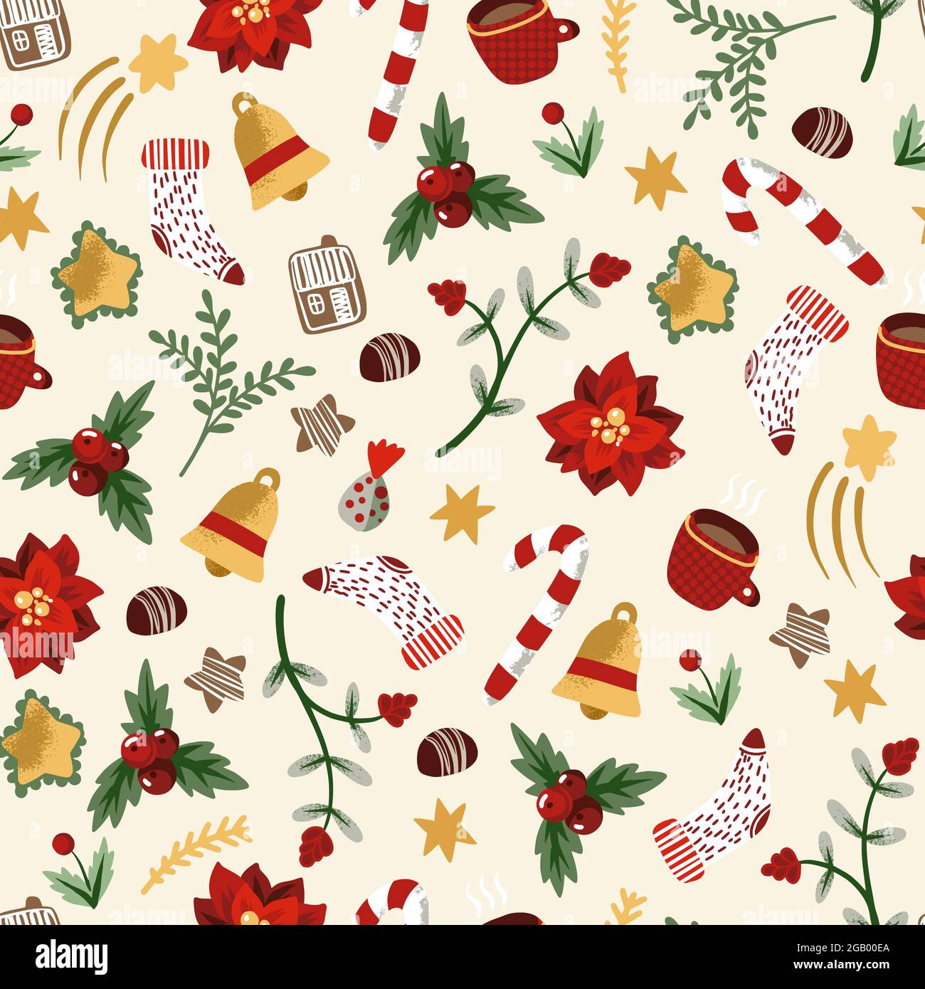 Christmas fabric background Stock Vector Images - Alamy