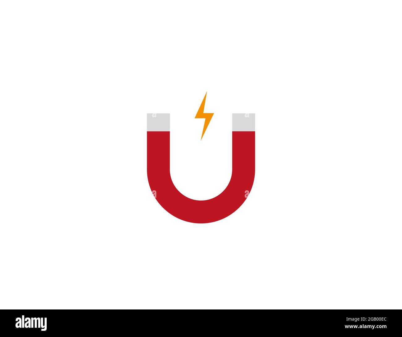 Magnetic attraction, magnet icon. Vector illustration, flat Stock ...