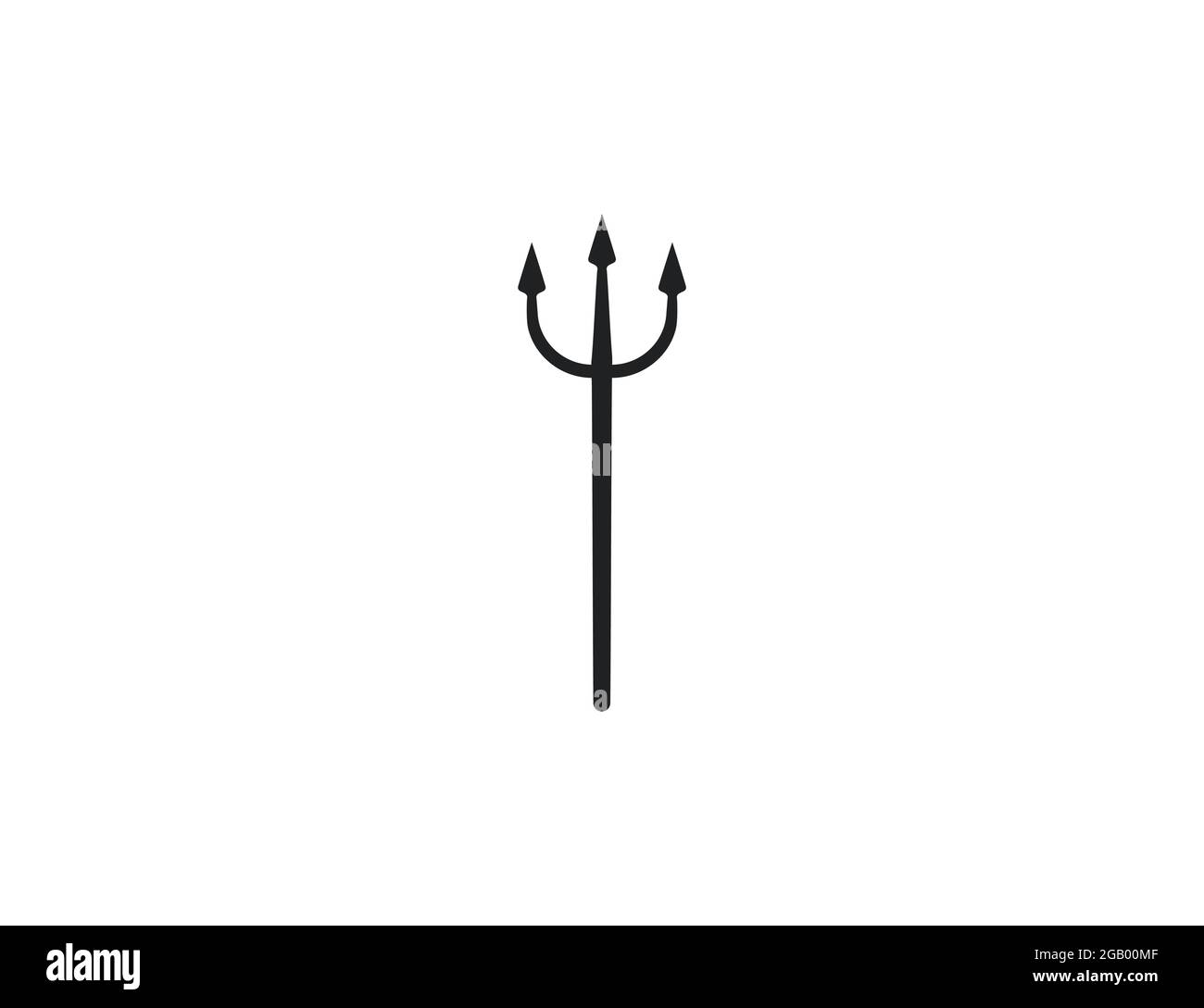 Hell, instrument, trident icon on white background. Vector illustration ...