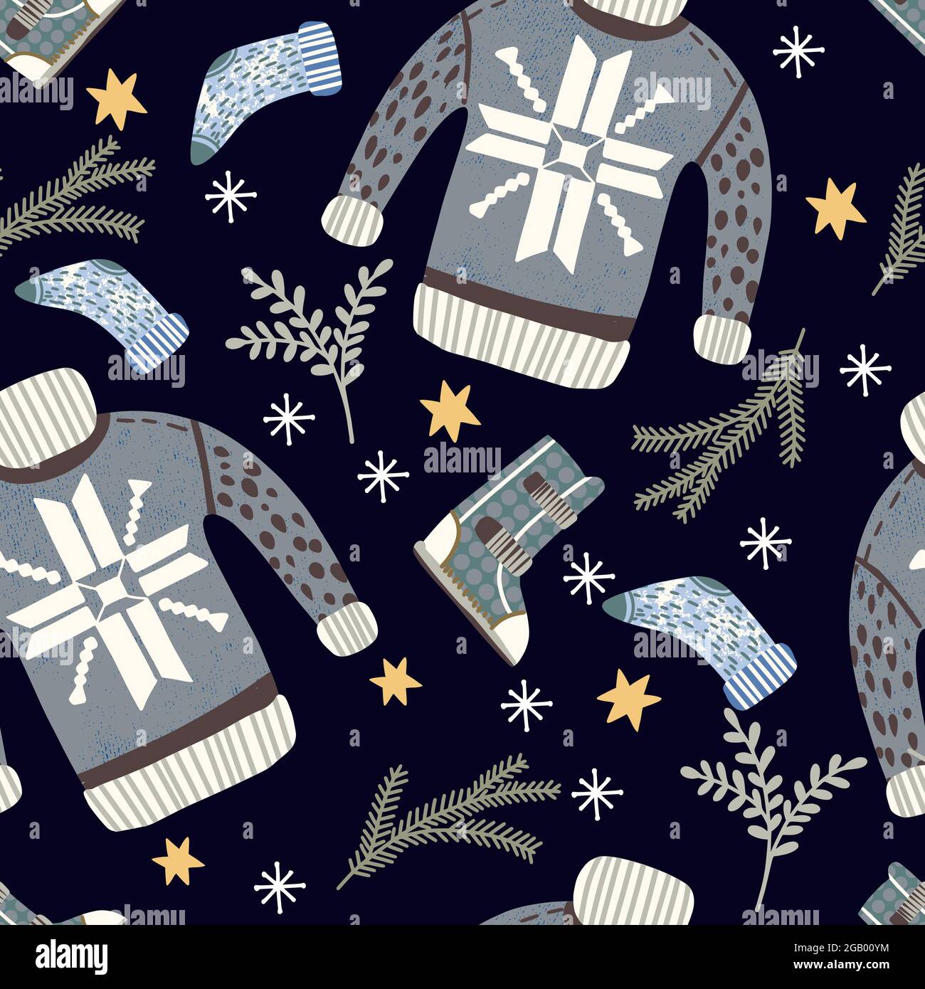 Traditional winter sweater pattern Stock Vector Images - Alamy
