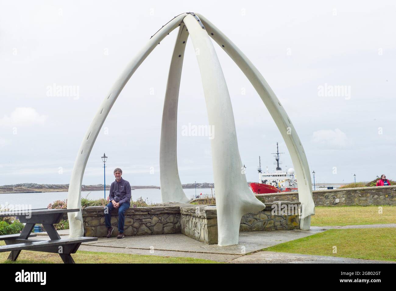 Whale Bone arch made from jaw bones of two blue whales Port Stanley ...