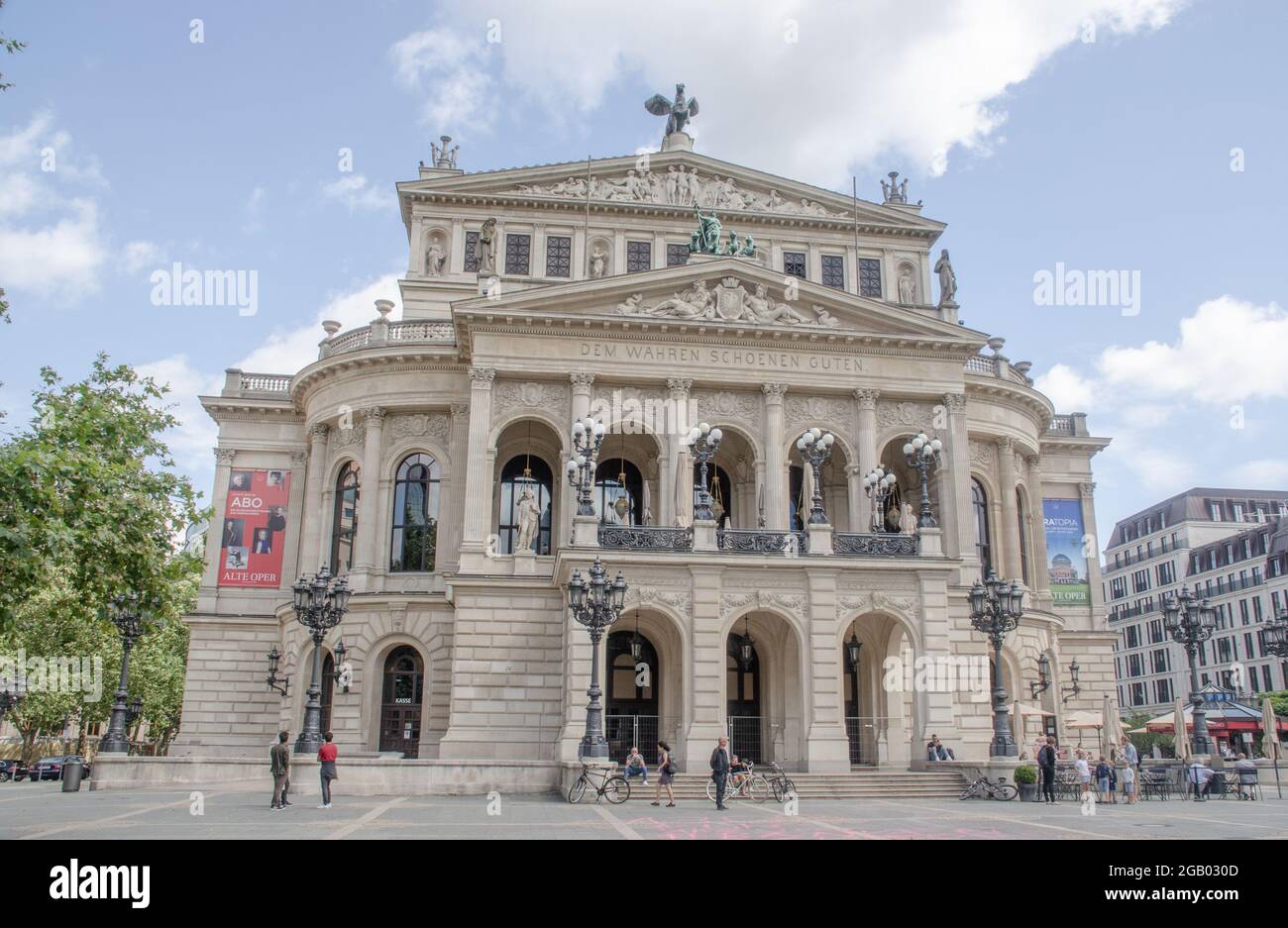 Frankfurt July 2021: High-rise buildings in Frankfurt's banking Stock ...