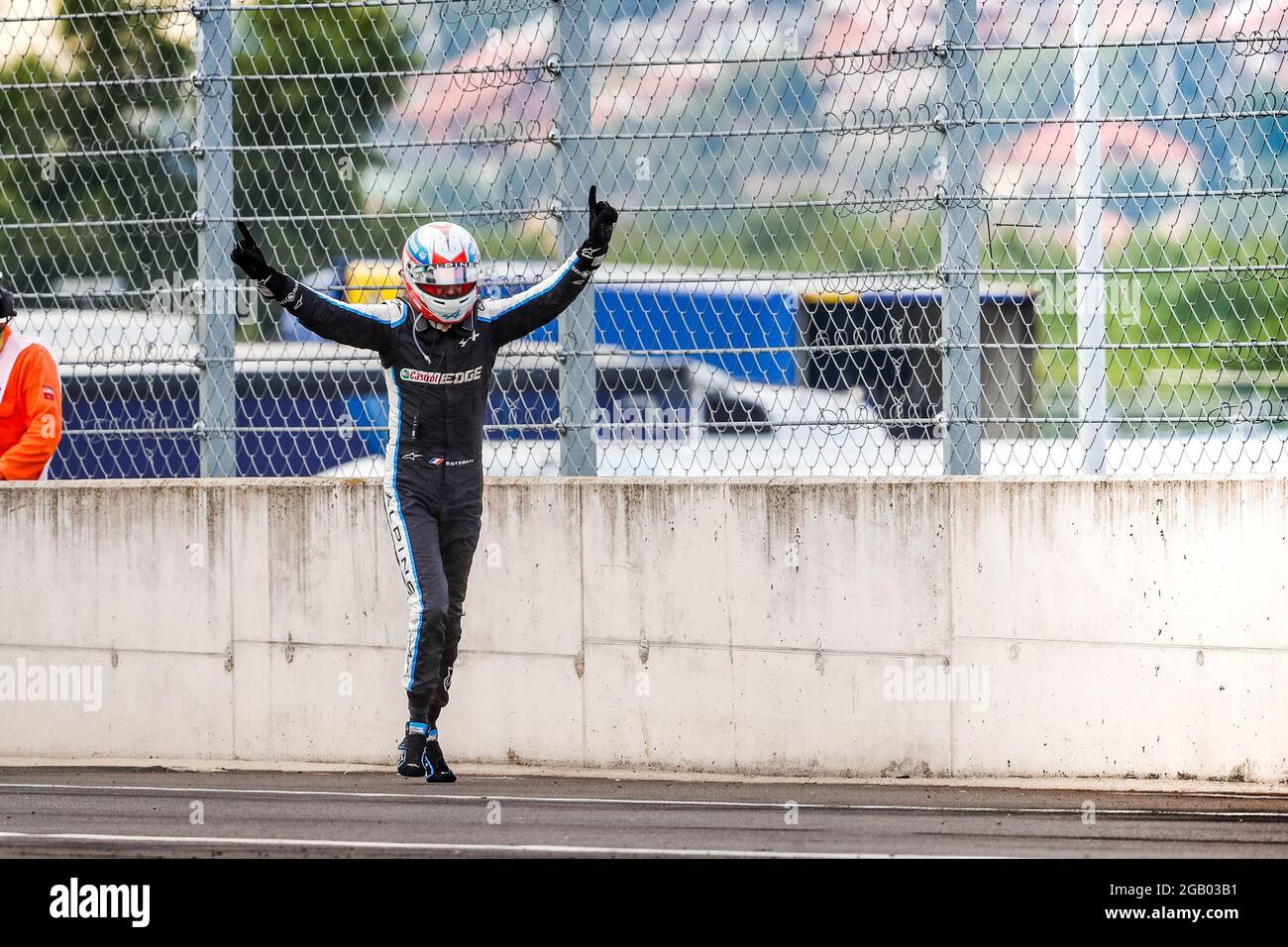 OCON Esteban (fra), Alpine F1 A521, portrait celebrating his first win during the Formula 1 ...