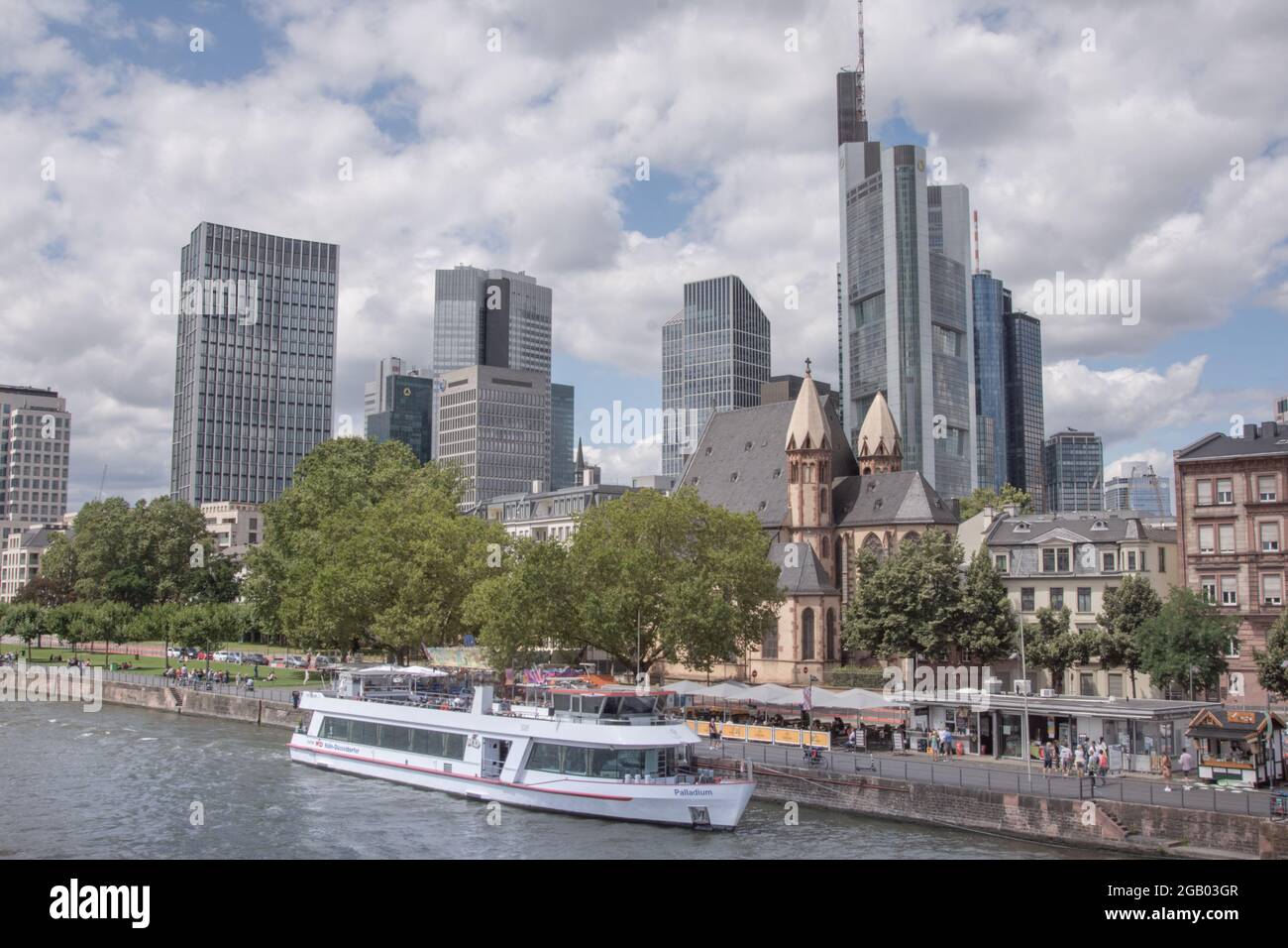 Frankfurt July 2021: High-rise buildings in Frankfurt's banking Stock ...