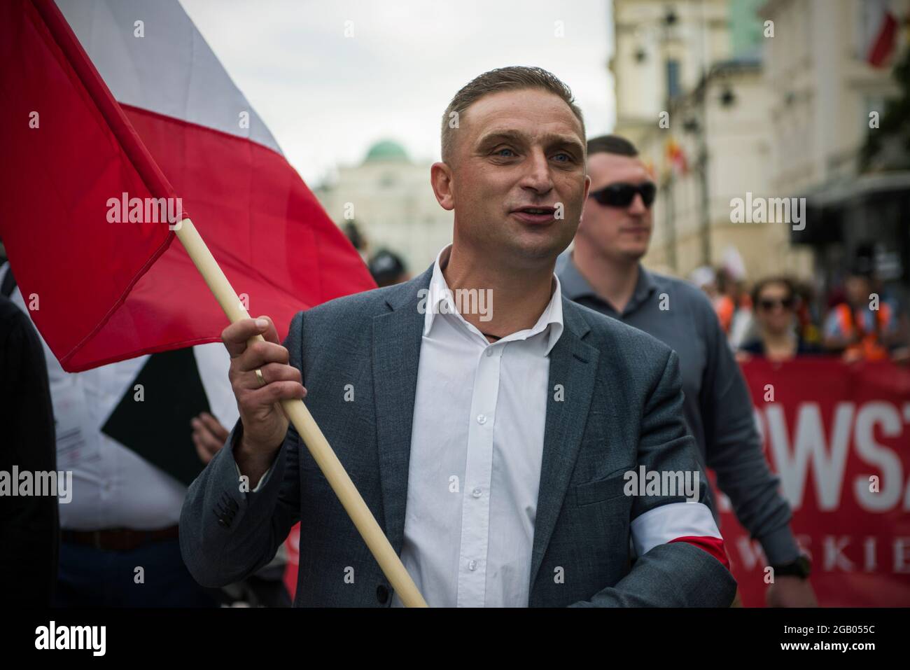 Warsaw, Poland. 01st Aug, 2021. Robert Bakiewicz, leader of the ...