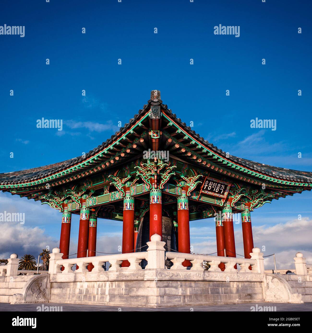 Korean bell of friendship in San Pedro Stock Photo - Alamy