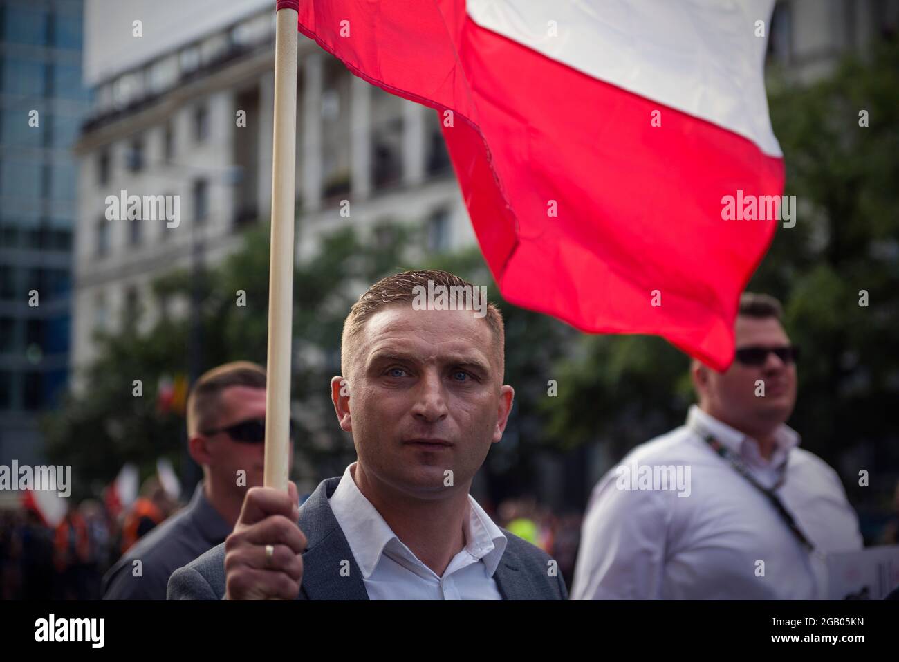 Warsaw, Poland. 01st Aug, 2021. Robert Bakiewicz, leader of the ...