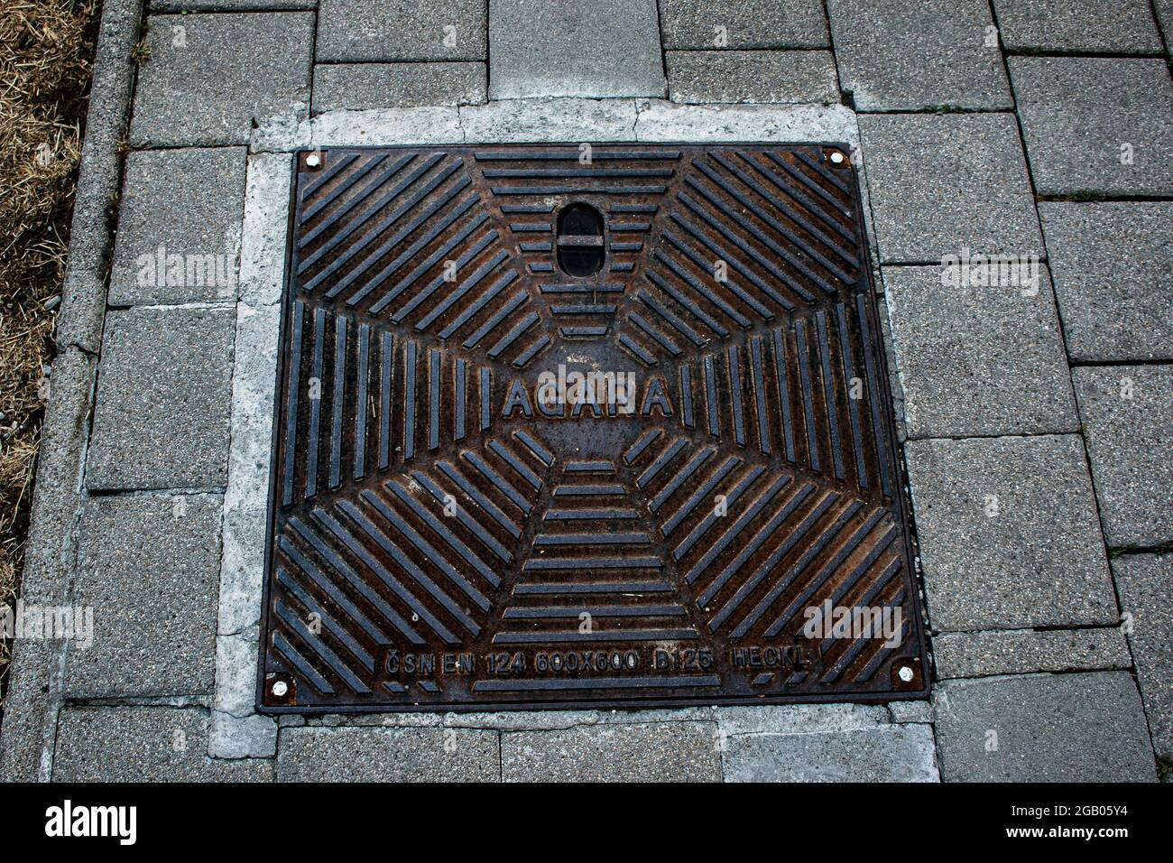 Communication manhole cover hi-res stock photography and images - Alamy