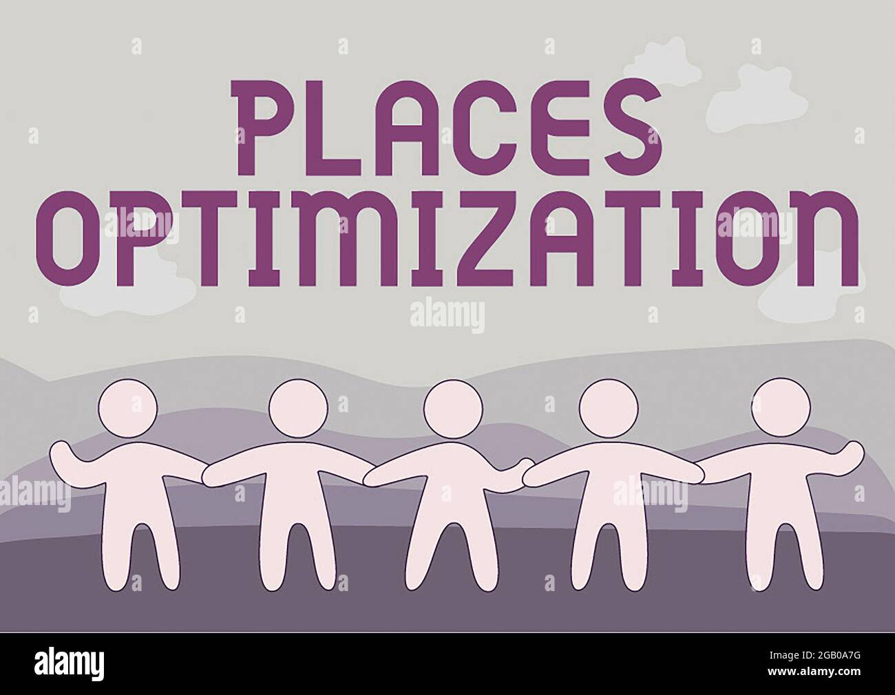 Text caption presenting Places Optimization, Concept meaning improve ...