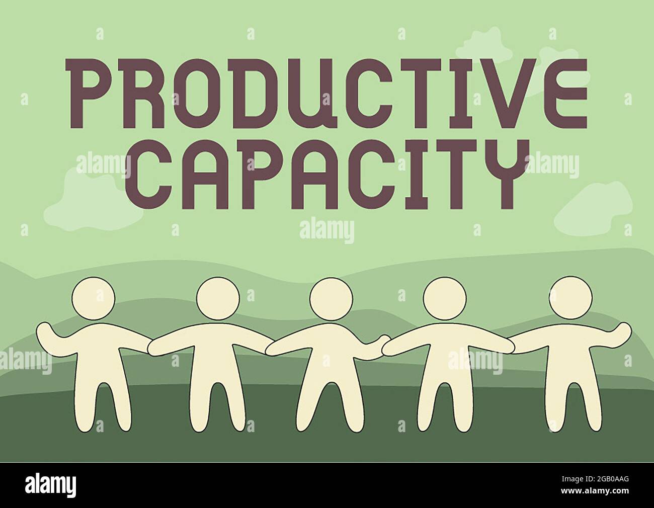Conceptual display Productive Capacity, Word for the maximum possible ...