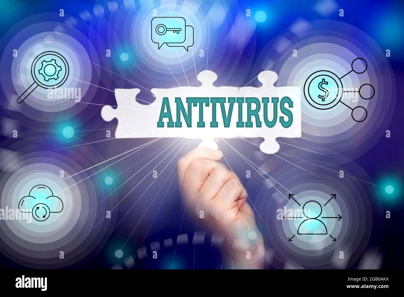 Sign displaying Antivirus. Word for suitable for the detection and ...