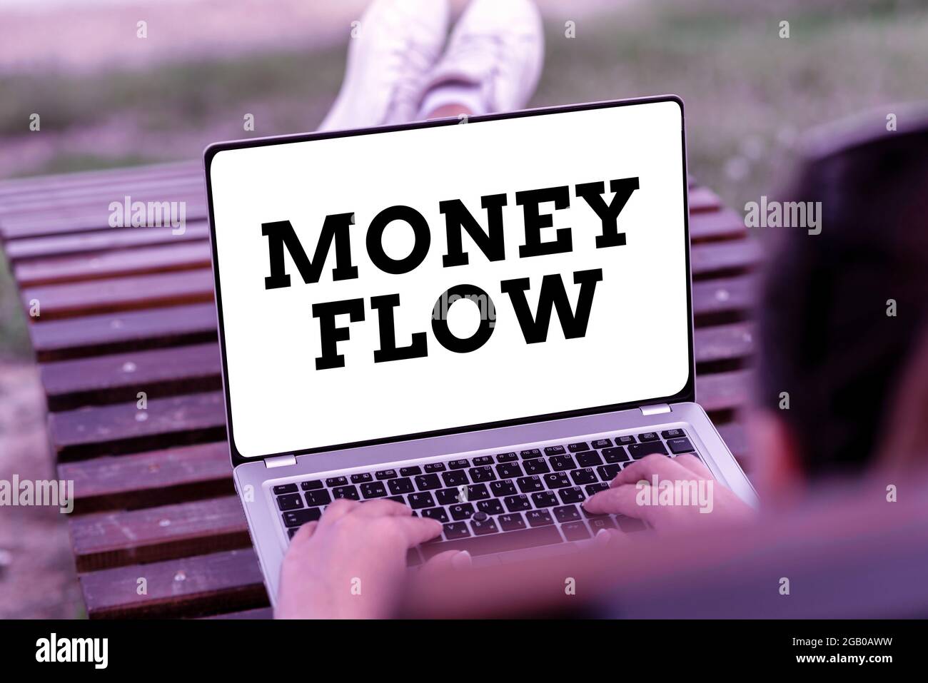 Text sign showing Money Flow. Concept meaning it is an indicator of ...