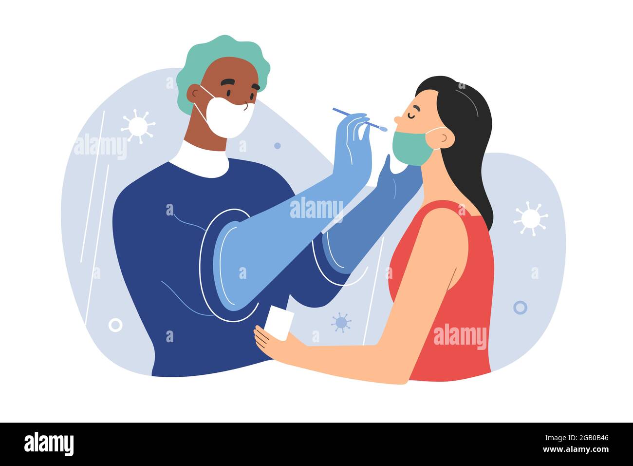 Walk-thru PCR-test for covid in korean testing booth facility, medical ...