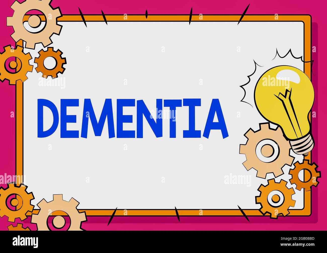 Text sign showing Dementia. Word Written on the general word for ...