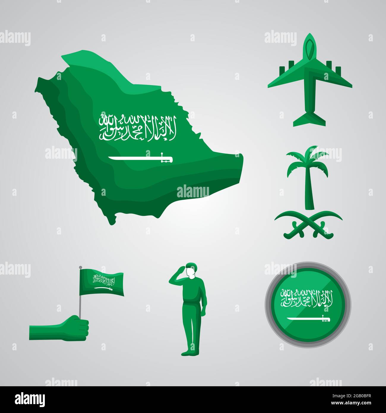 six saudi national day set icons Stock Vector Image & Art - Alamy