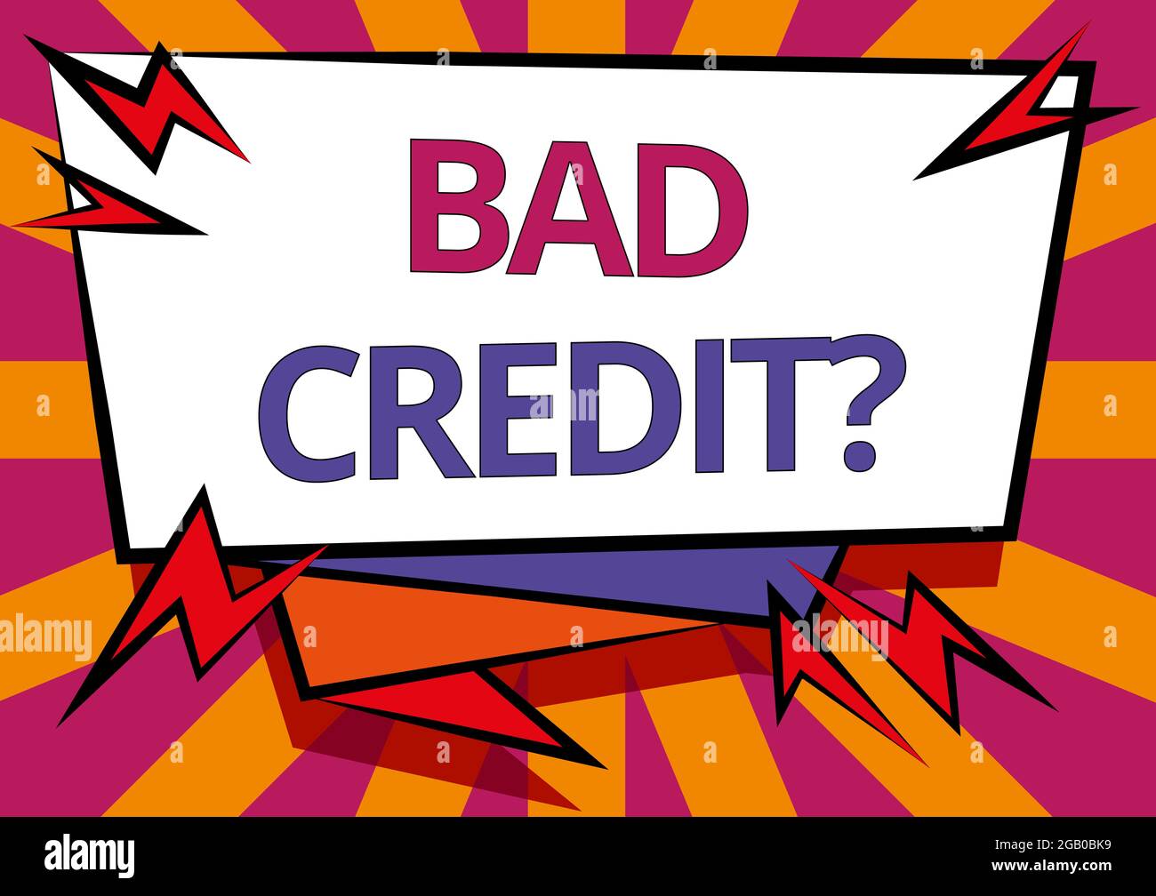 Handwriting text Bad Credit Question. Concept meaning a bad credit ...