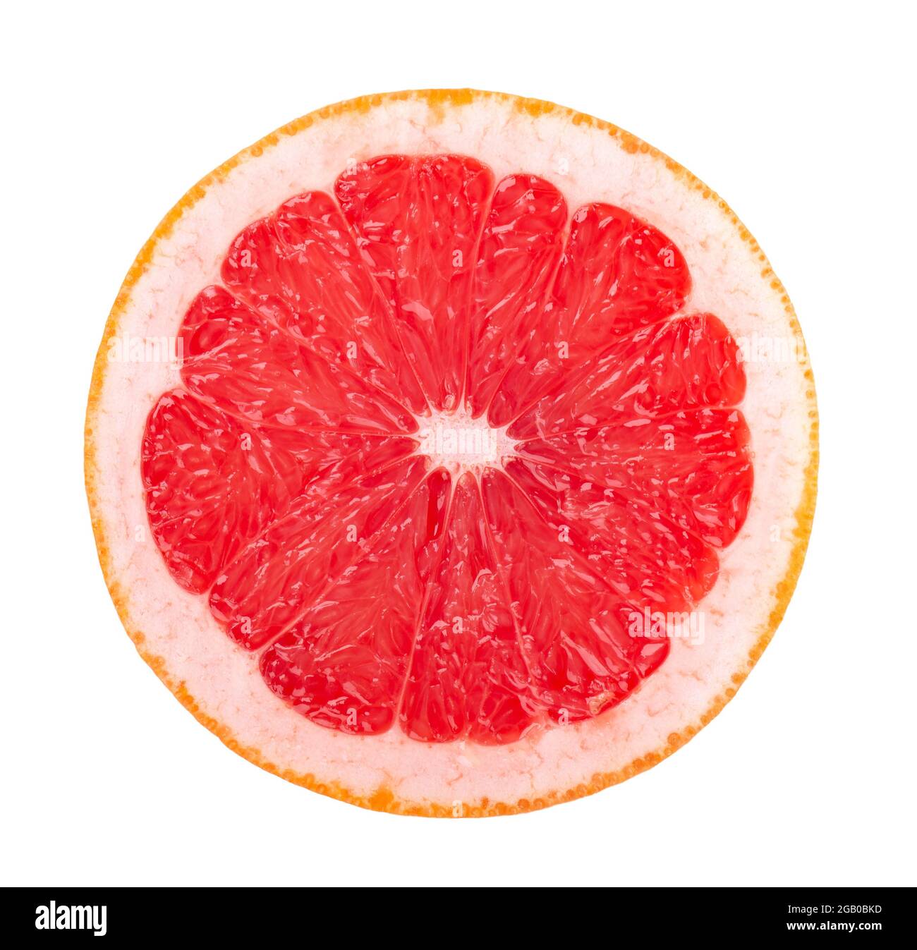 Grapefruit piece isolated on white background. Fresh fruit. With ...