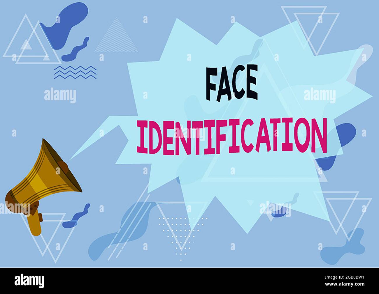 Conceptual display Face Identification. Business overview analyzing ...
