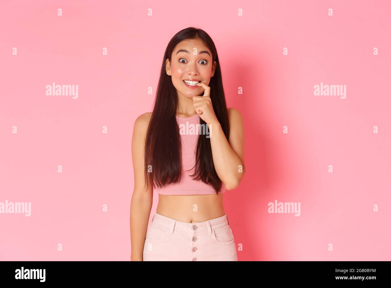 Lifestyle Beauty And Women Concept Portrait Of Silly And Cute