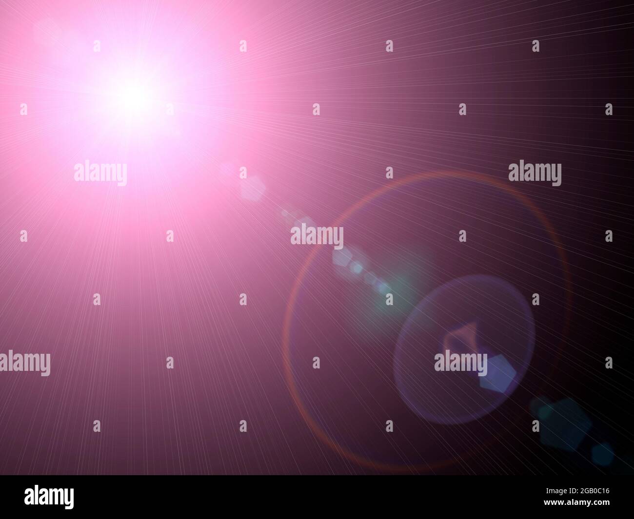 Optical lens flare on black background Stock Photo - Alamy