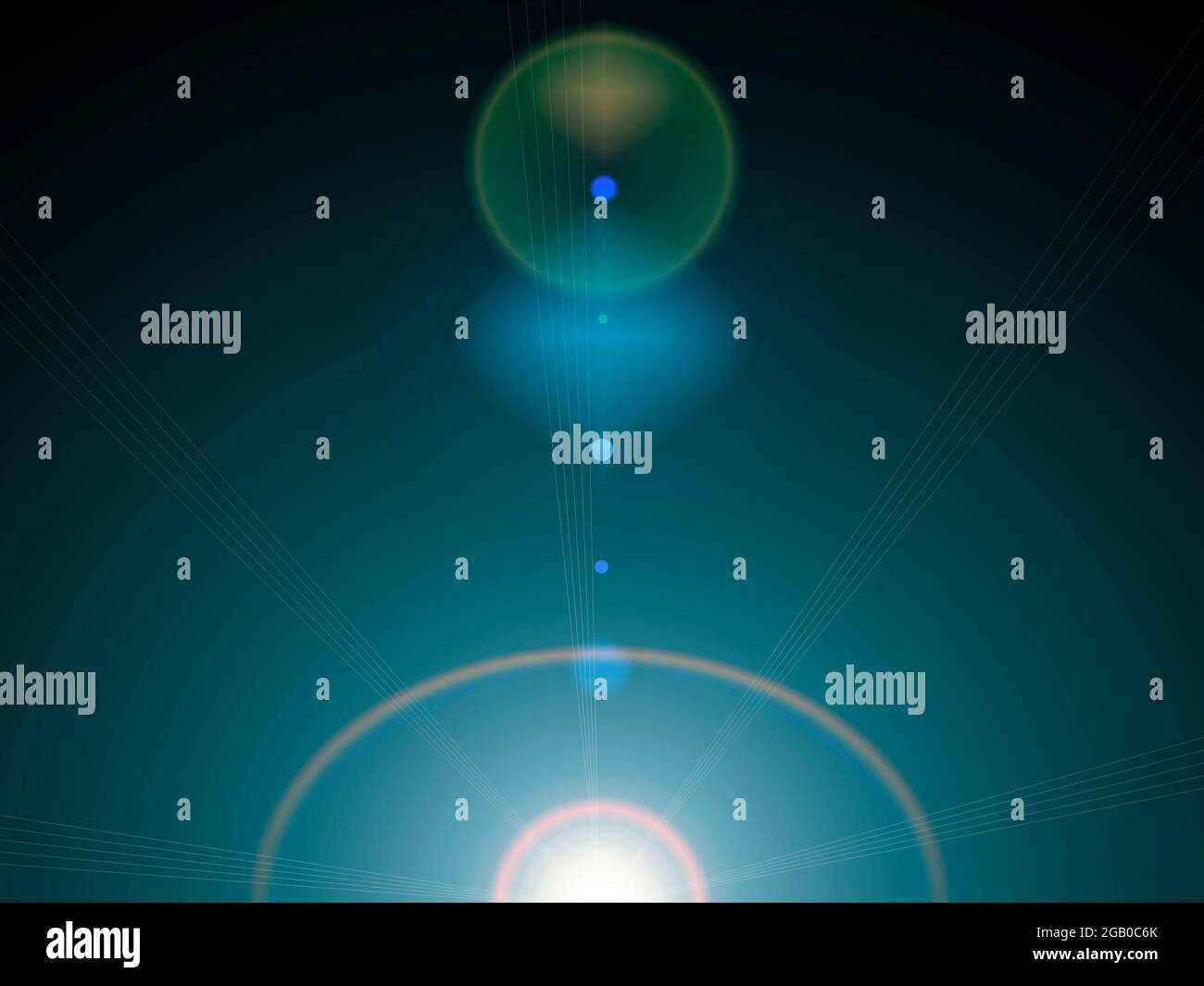 Optical lens flare on black background Stock Photo - Alamy
