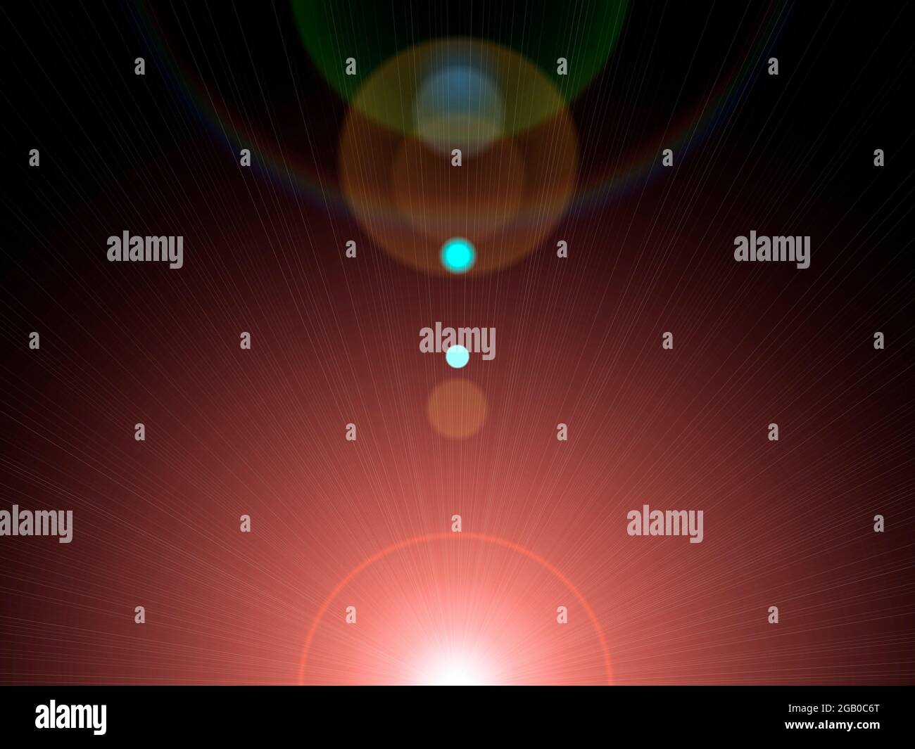Optical lens flare on black background Stock Photo - Alamy