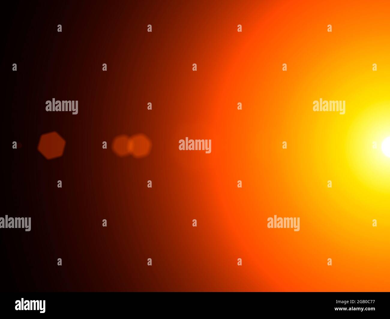 Optical lens flare on black background Stock Photo - Alamy