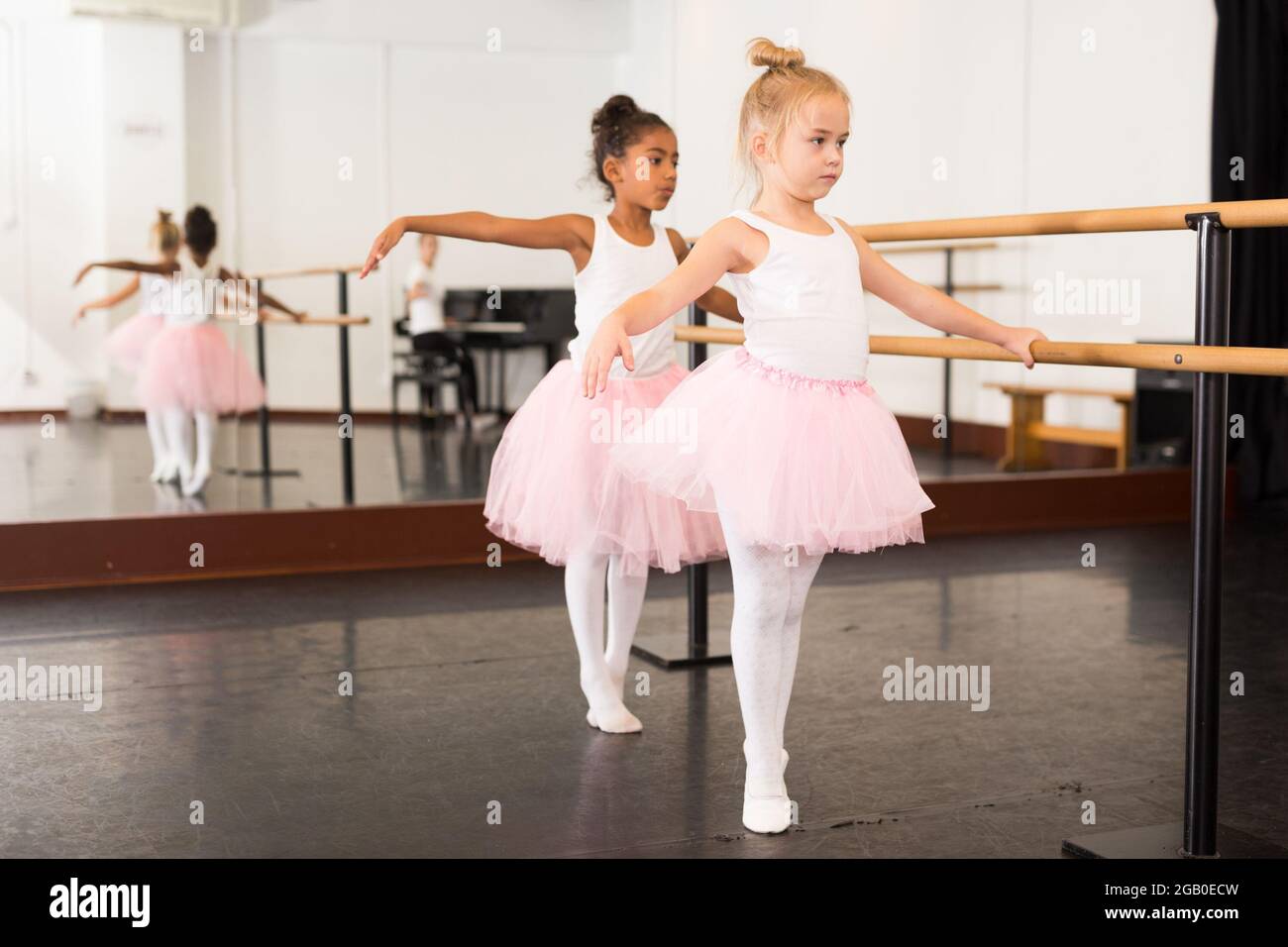 Portrait of two little ballerinas Stock Photo - Alamy