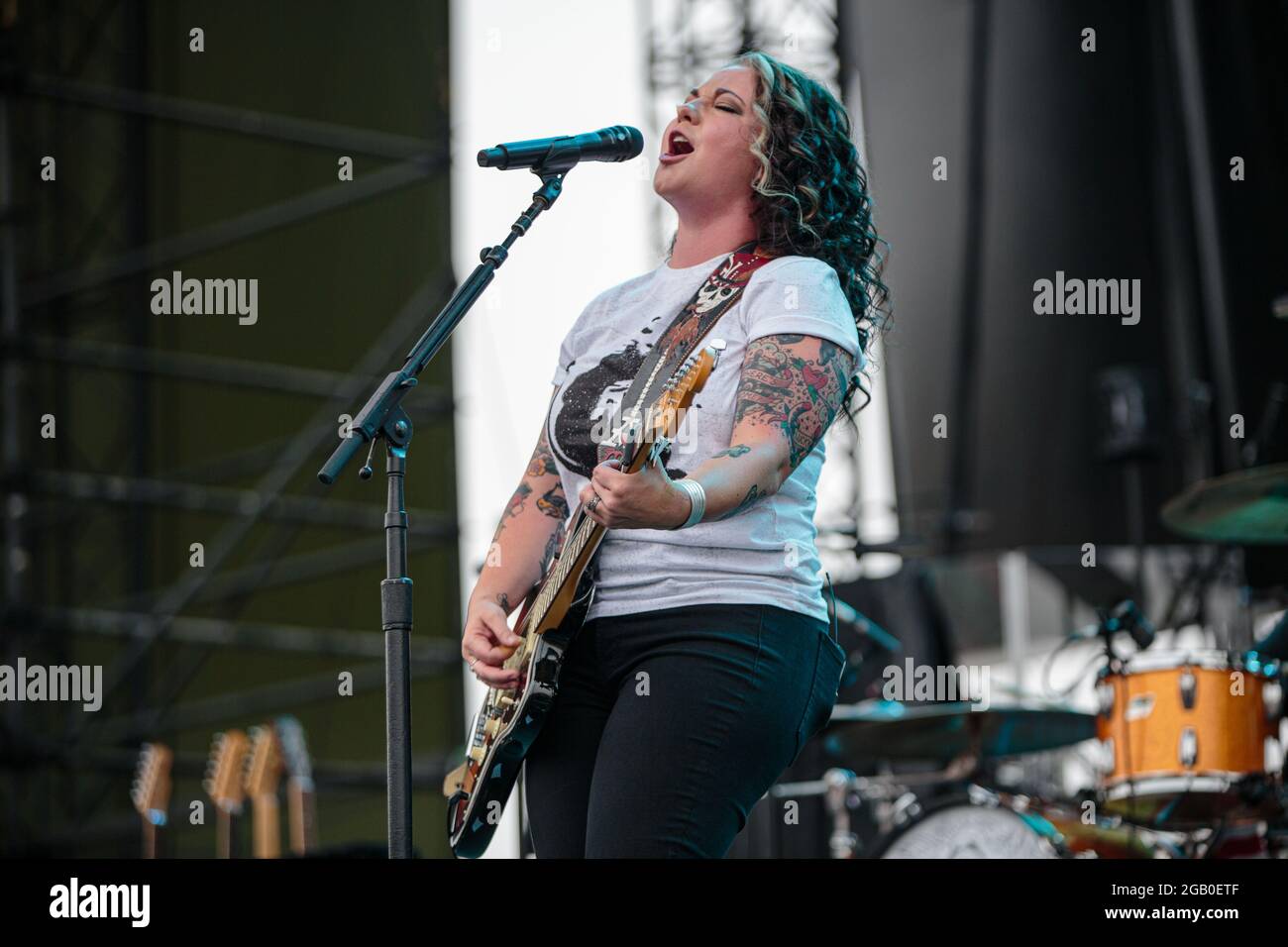 Singer Ashley Mcbryde performs on day 2 of the Watershed Music Festival ...