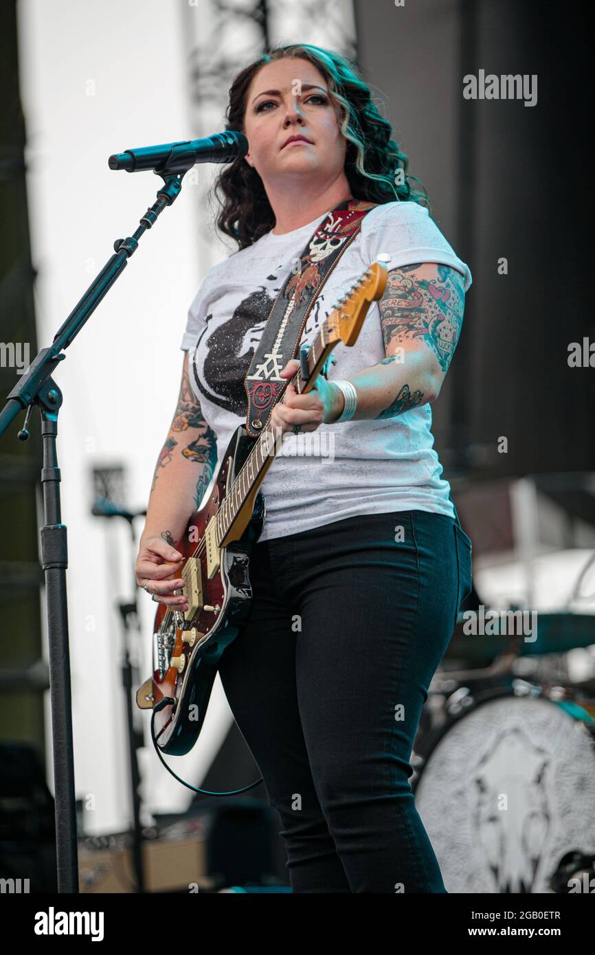 Singer Ashley Mcbryde performs on day 2 of the Watershed Music Festival ...