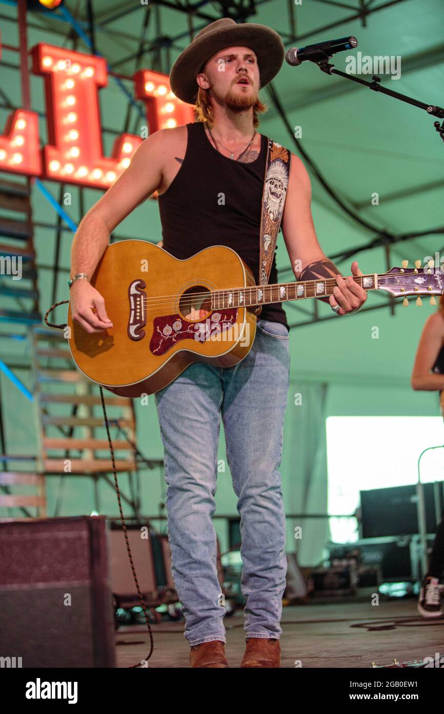 Singer Jackson Dean performs on the Next to Nashville Stage during day ...