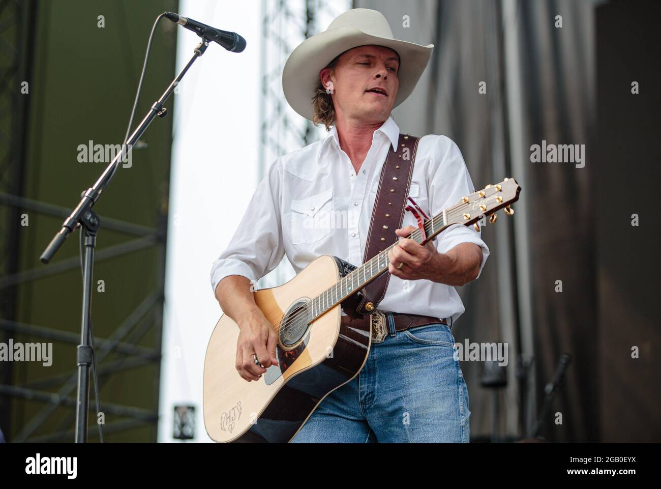 Singer Ned Ledoux performs on the mainstage during day 2 of the ...