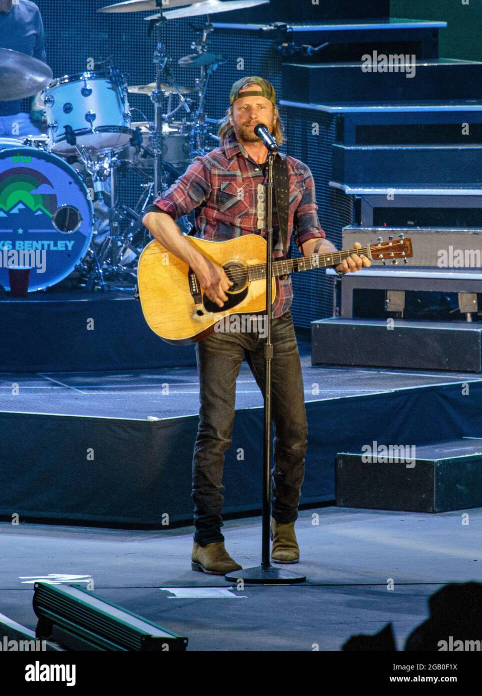George, USA. 31st July, 2021. Singer Dierks Bentley headlines night two ...