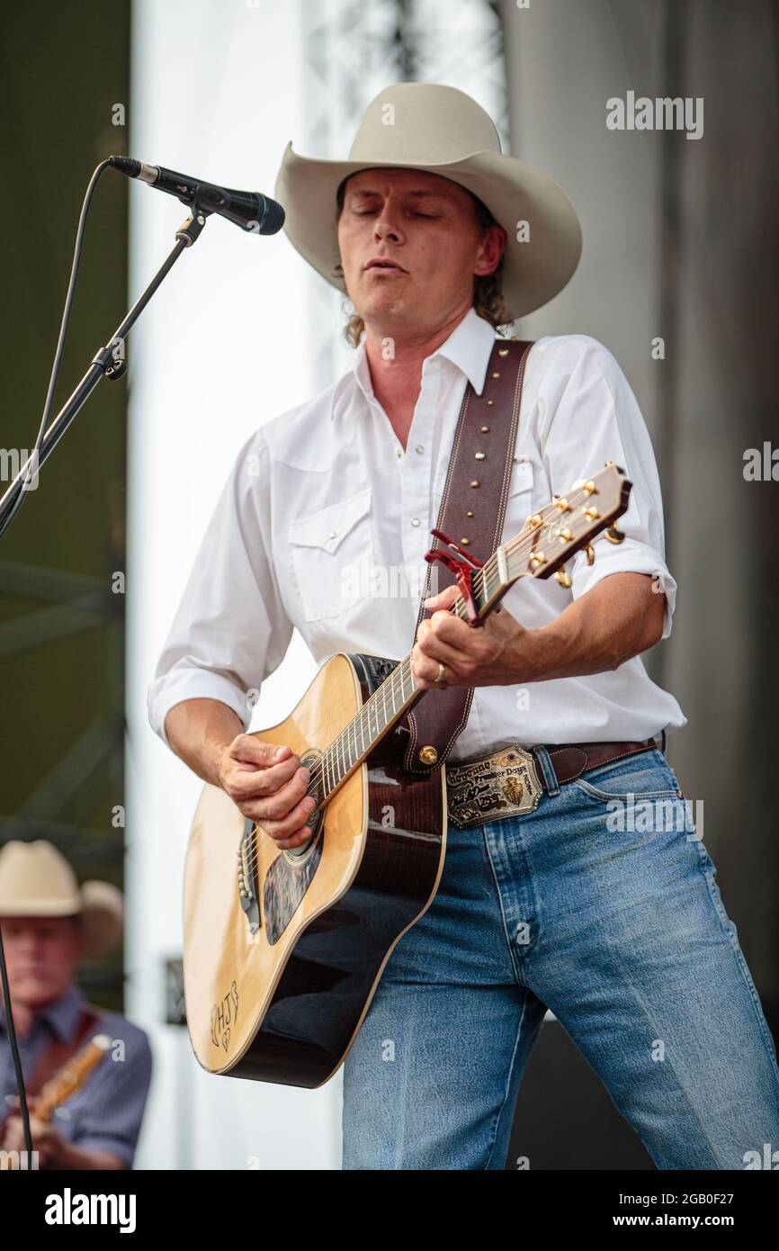 Singer Ned Ledoux performs on the mainstage during day 2 of the ...