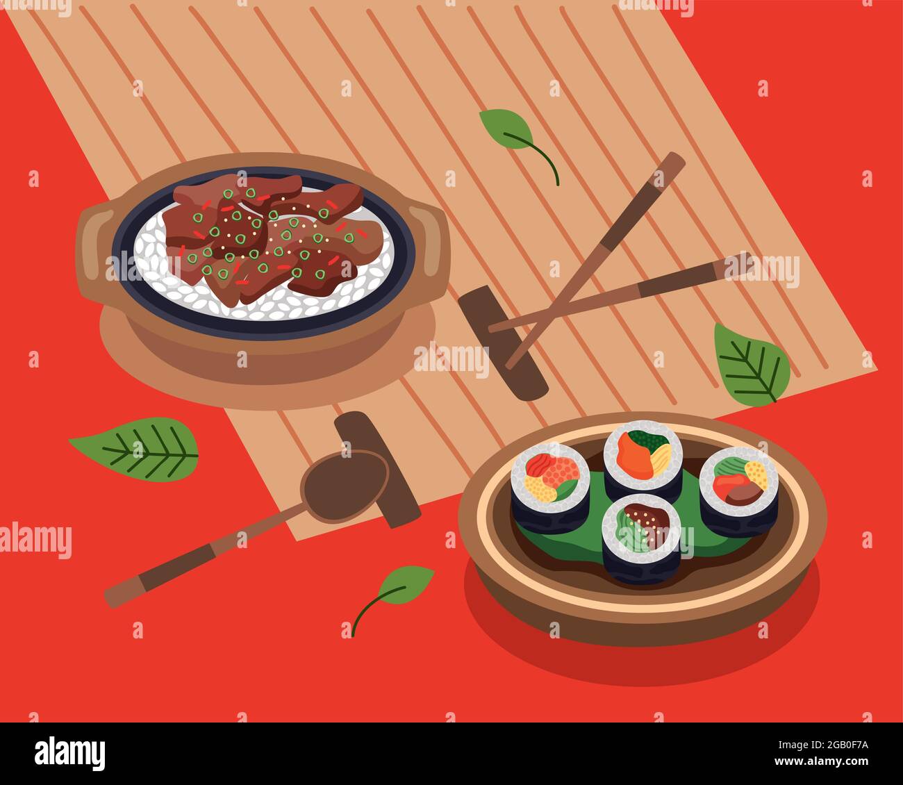 Bulgogi korean food Stock Vector Images - Alamy