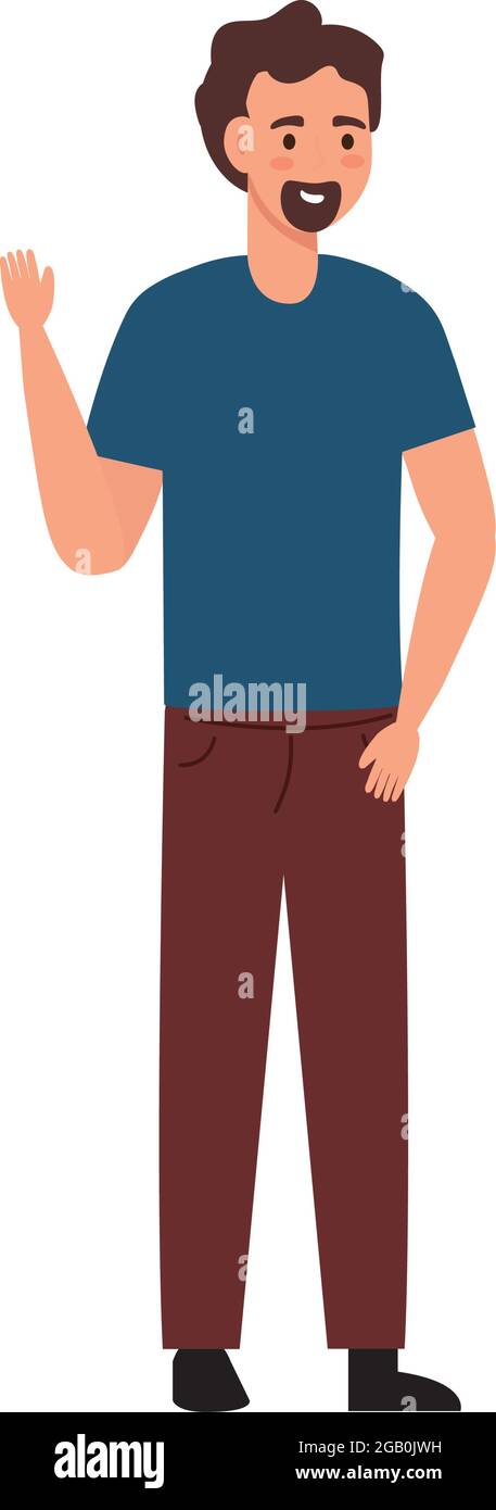 man waving hand avatar Stock Vector Image & Art - Alamy