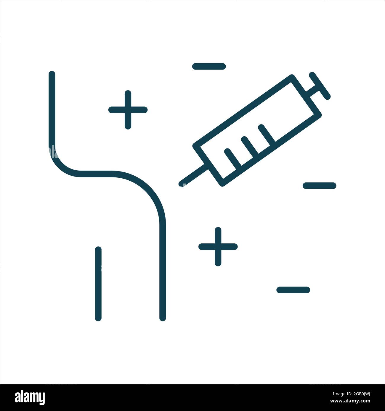 Vaccination and immunization line icon. Symbol isolated Stock Vector ...