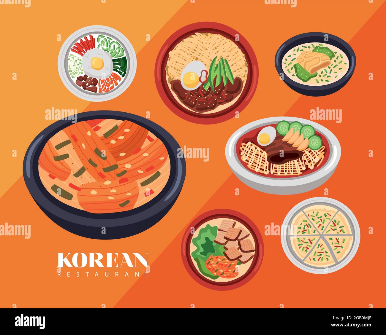 seven korean food set icons Stock Vector Image & Art - Alamy