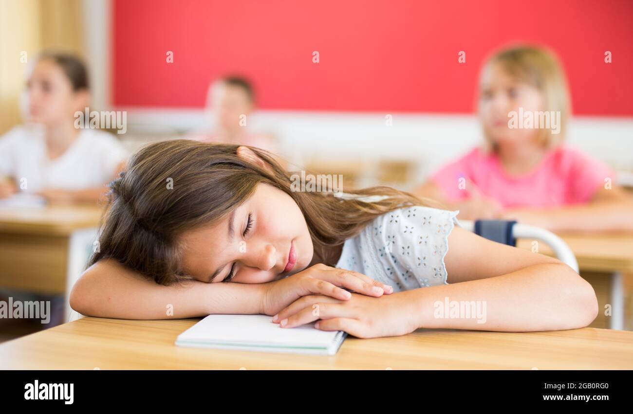 High School Student Sleeping In Class