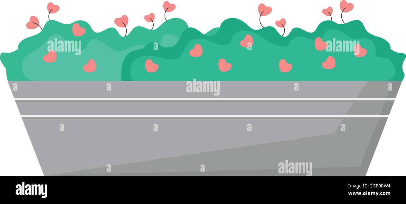 big pot with plants Stock Vector Image & Art - Alamy