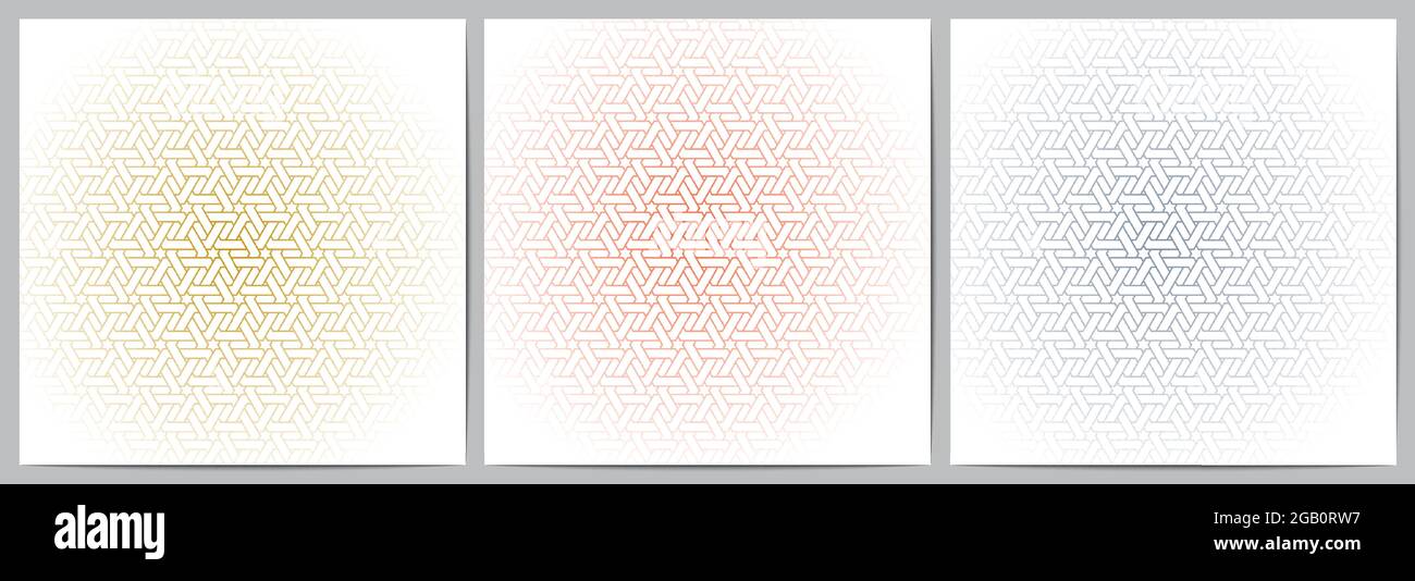 Set of abstract geometric pattern polygonal lines overlapping. Elegant ...