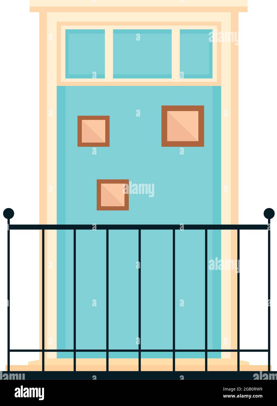 window with balcony Stock Vector Image & Art - Alamy